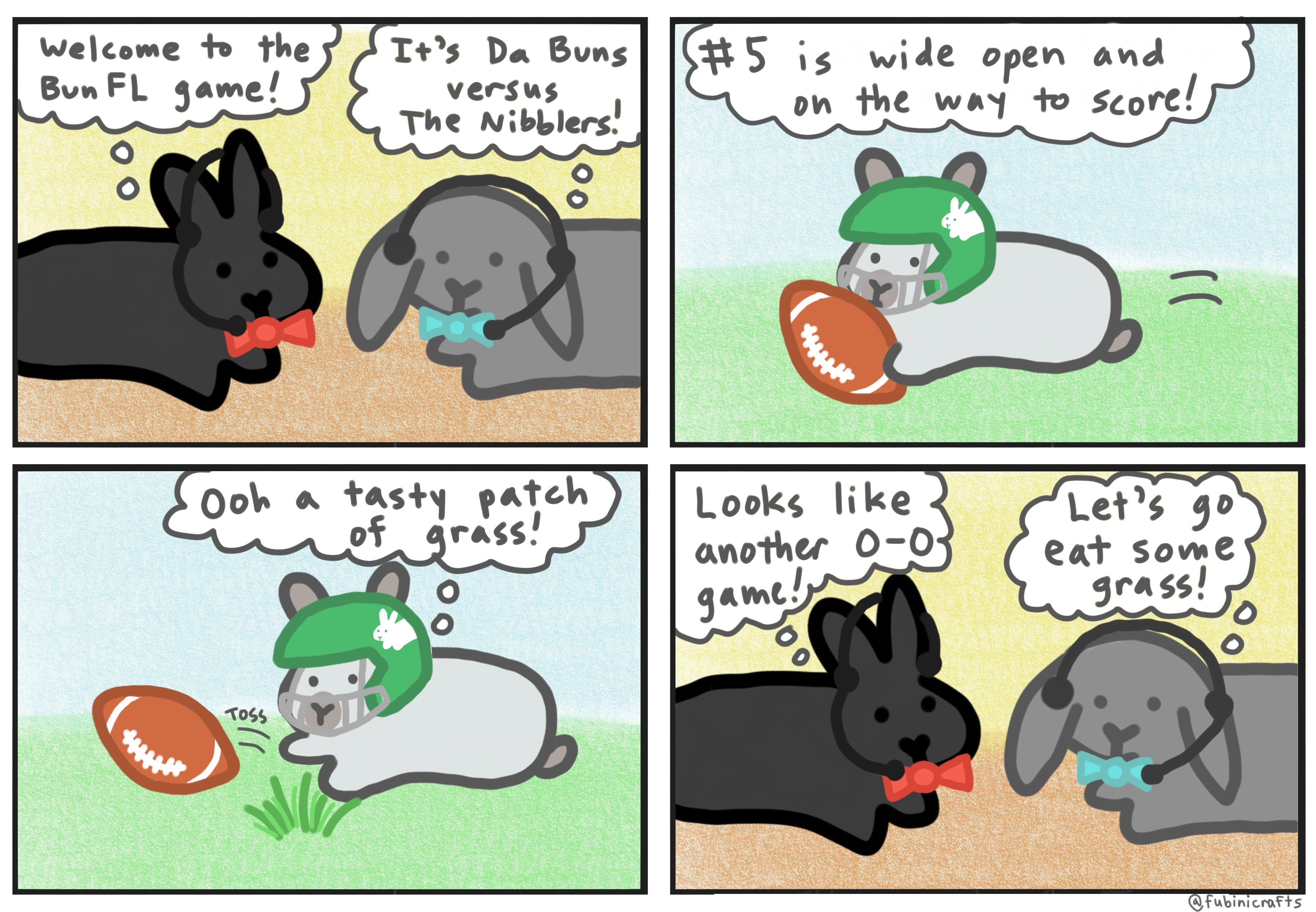 Football Bunny Comic – Fubini Crafts