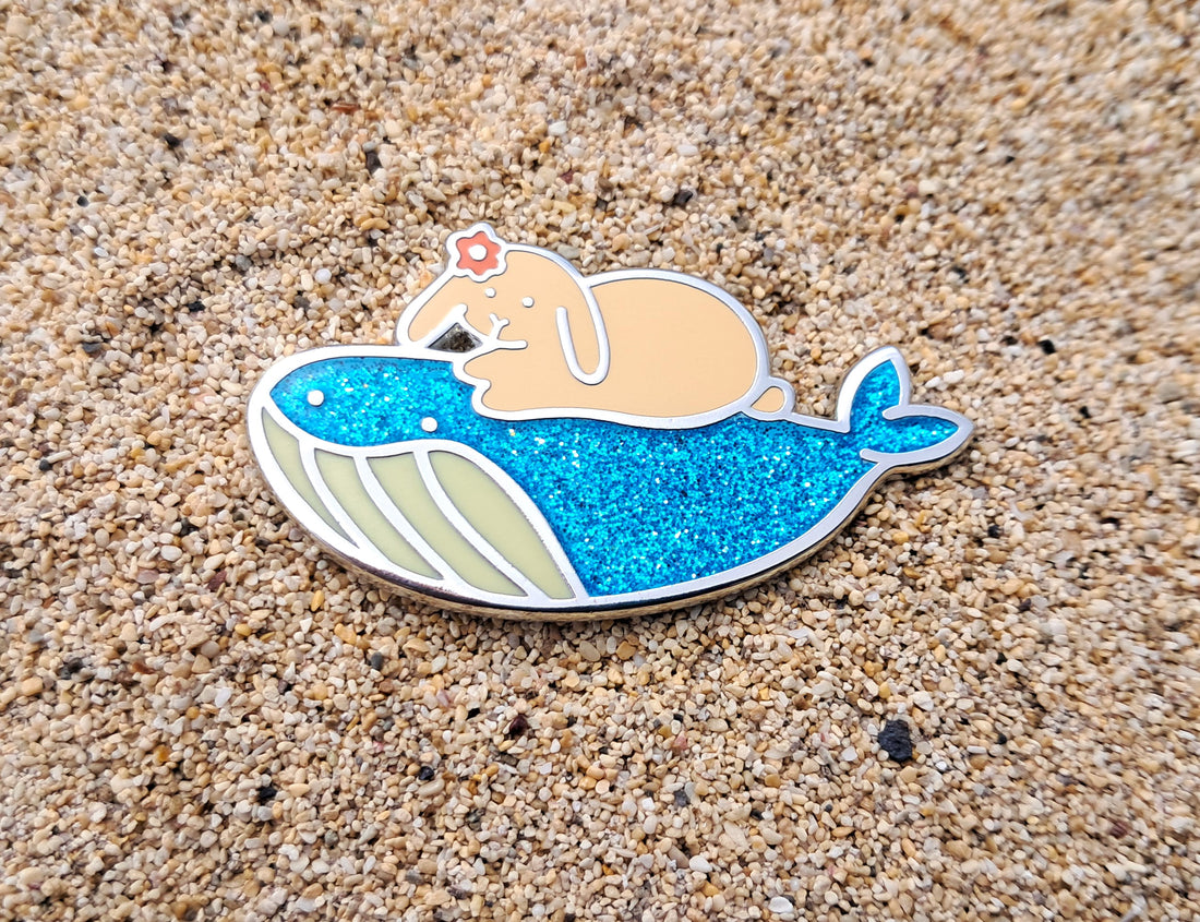 Bunny Whale Pin – Fubini Crafts